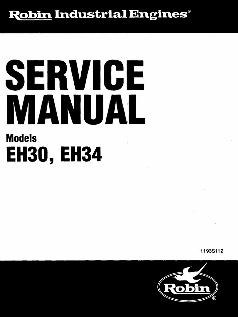 Robin Eh30 Eh34 Service Manual | PDF | Horsepower | Piston