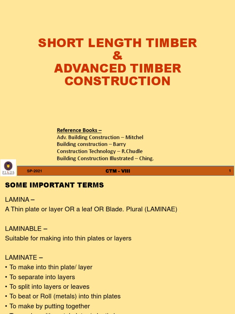 Short Length Timber & Advanced Timber Construction: Reference Books ...