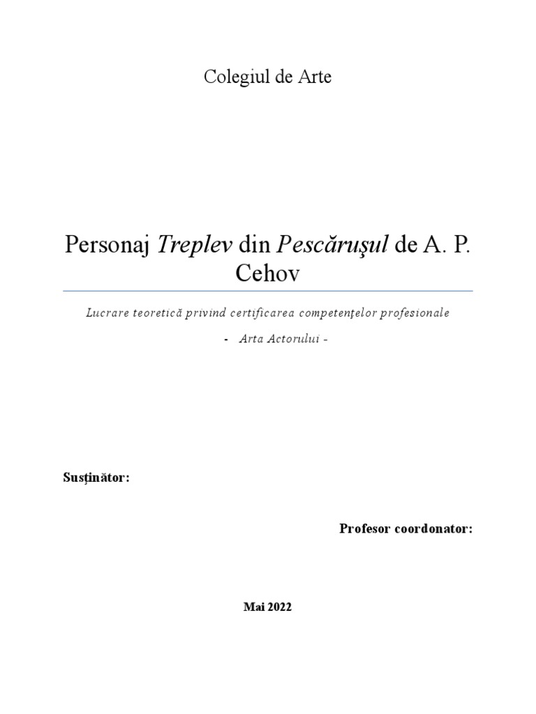 Model Coperta Atestat | PDF