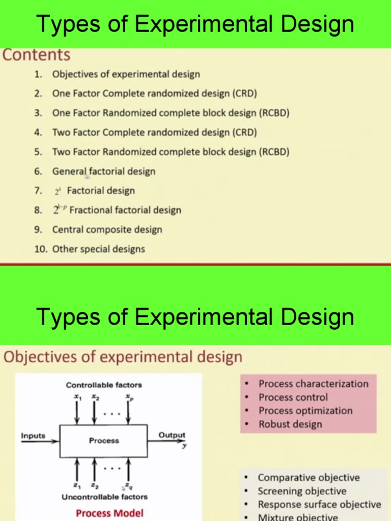 03 - Type of Experimental Design | PDF