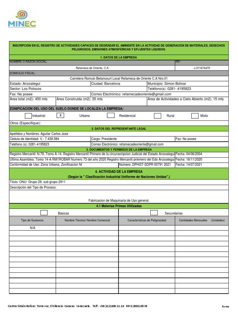 Planilla Racda | PDF