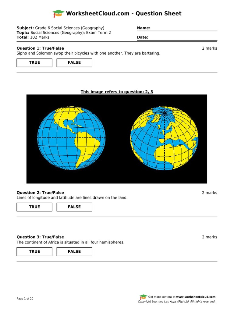 Grade 6 Geography Term 2 Exam in Afrikaans | PDF | Fair Trade