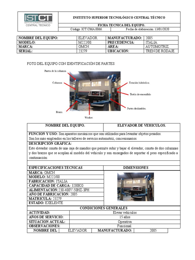 Tabla de Elevador-1-1 | PDF | Ascensor | Color
