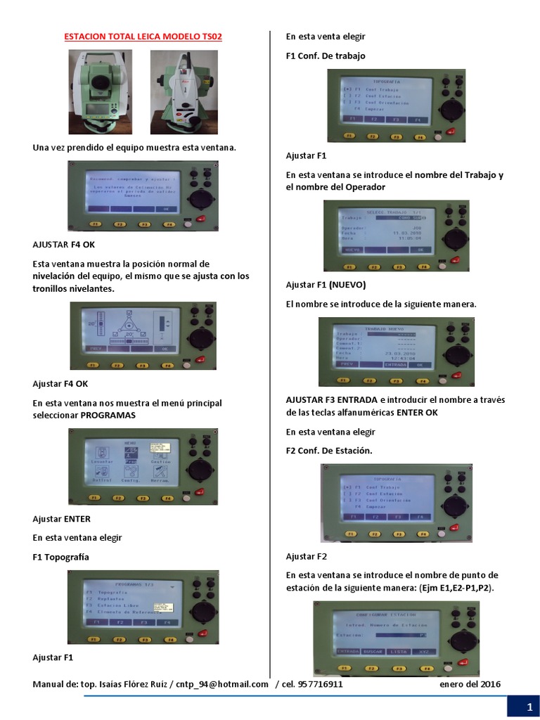 Manual de Estacion Leica TS02 | PDF