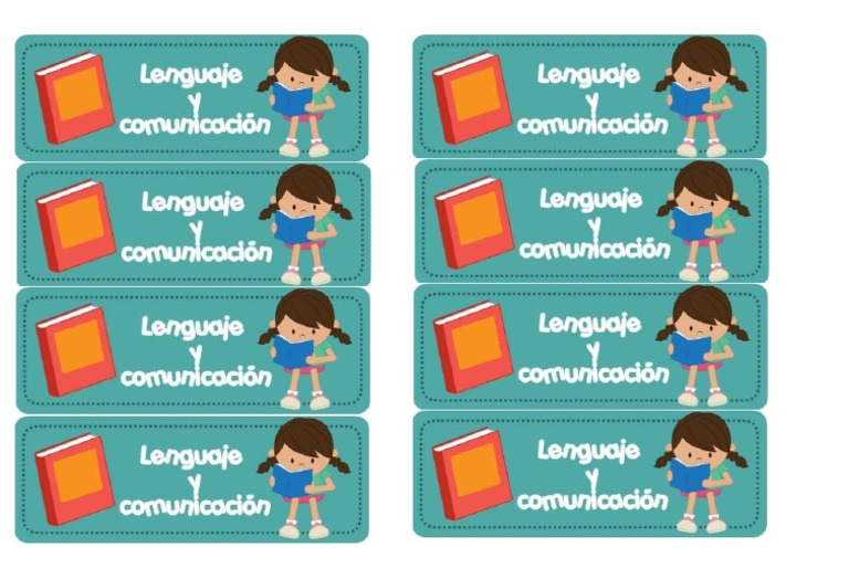 Etiqueta Cuaderno Lenguaje y Comunicación | PDF