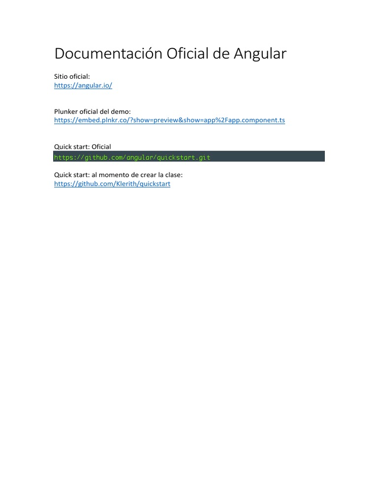 31.documentación Oficial de Angular | PDF