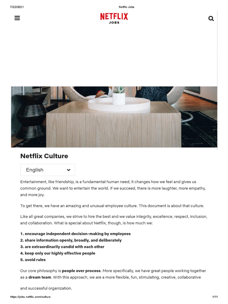 Netflix Jobs | PDF | Employment | Decision Making