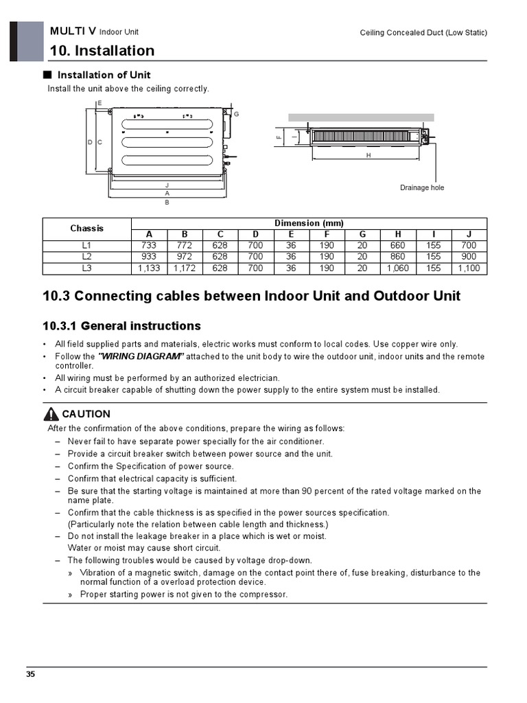 MV Fan-Coils Low Static LG Install | PDF