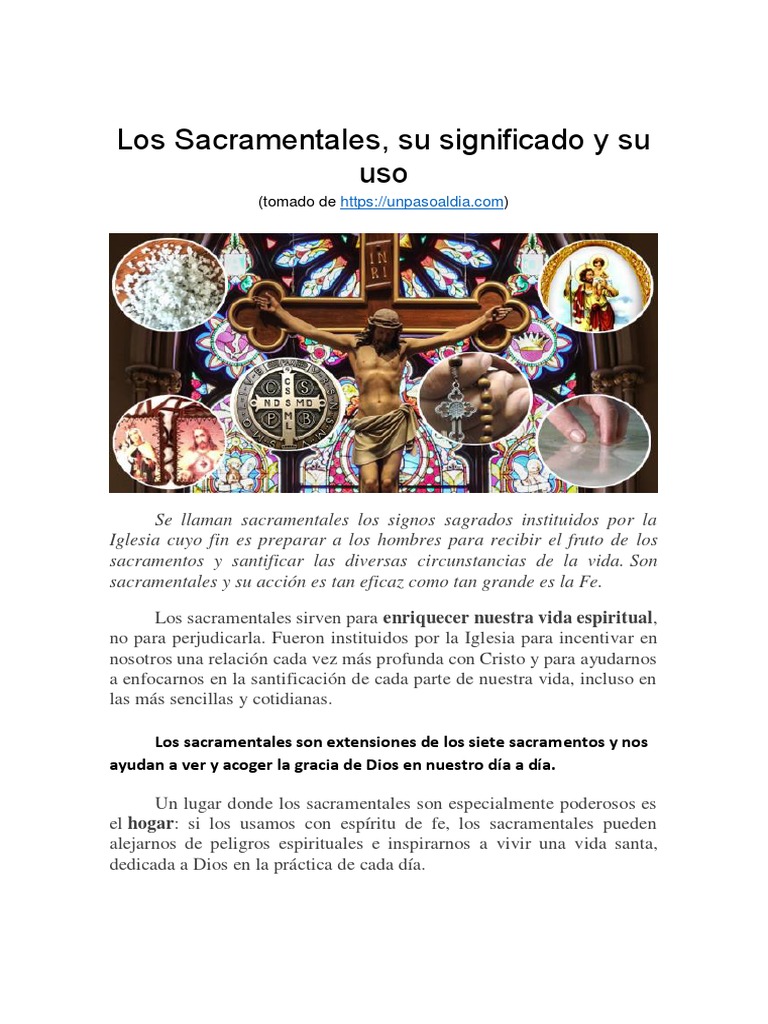 Los Sacramentales | PDF | Oración | Rosario