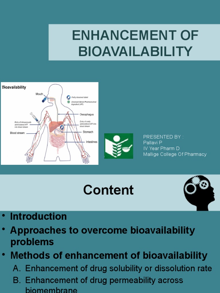 Enhancement of Bioavailability Pharm D | PDF | Solubility | Bioavailability