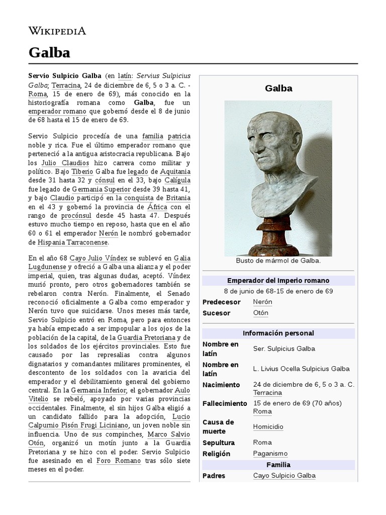 Galba | PDF | Nerón | Europa antigua