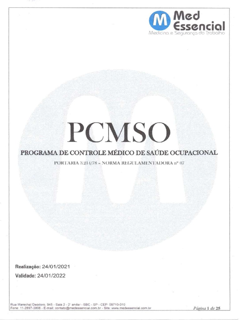 PCMSO | PDF