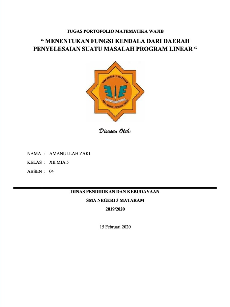 Fungsi Kendala dalam Program Linear | PDF