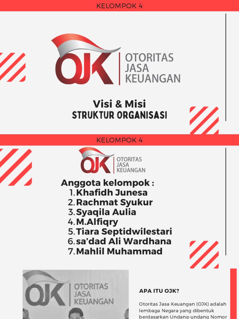 Visi, Misi, dan Struktur OJK | PDF | Pengelolaan Keuangan & Uang