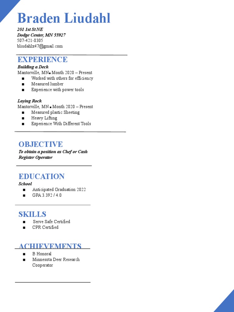 Braden Resume | PDF