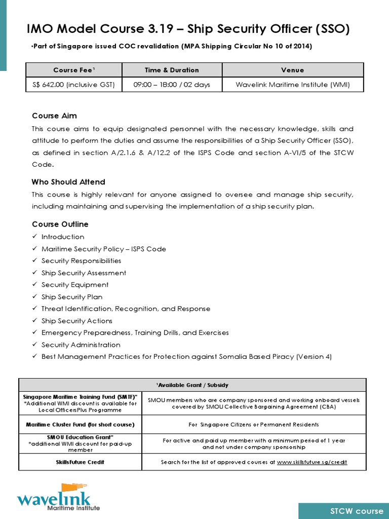 Ship Security Officer Training | PDF