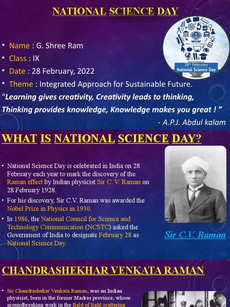 National Science Day | PDF | Science | Optics