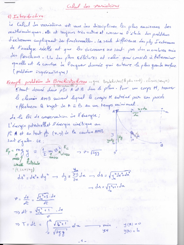 Cours - Calcul Des Variations | PDF
