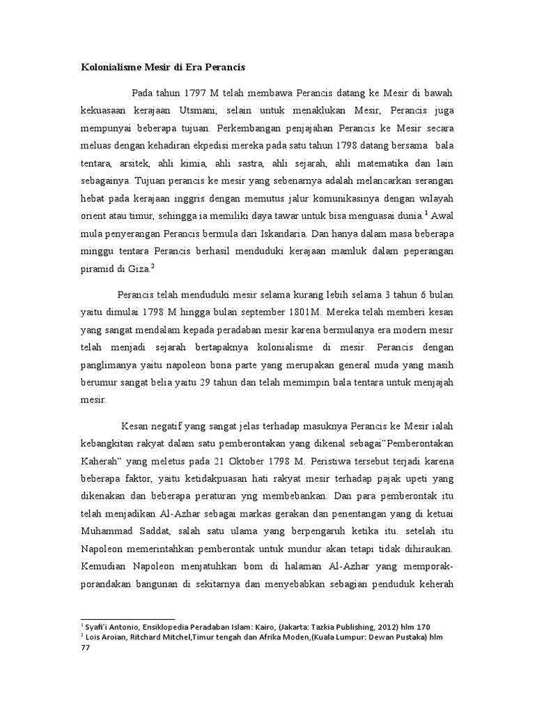 Penjajahan Perancis di Mesir 1798-1801 | PDF