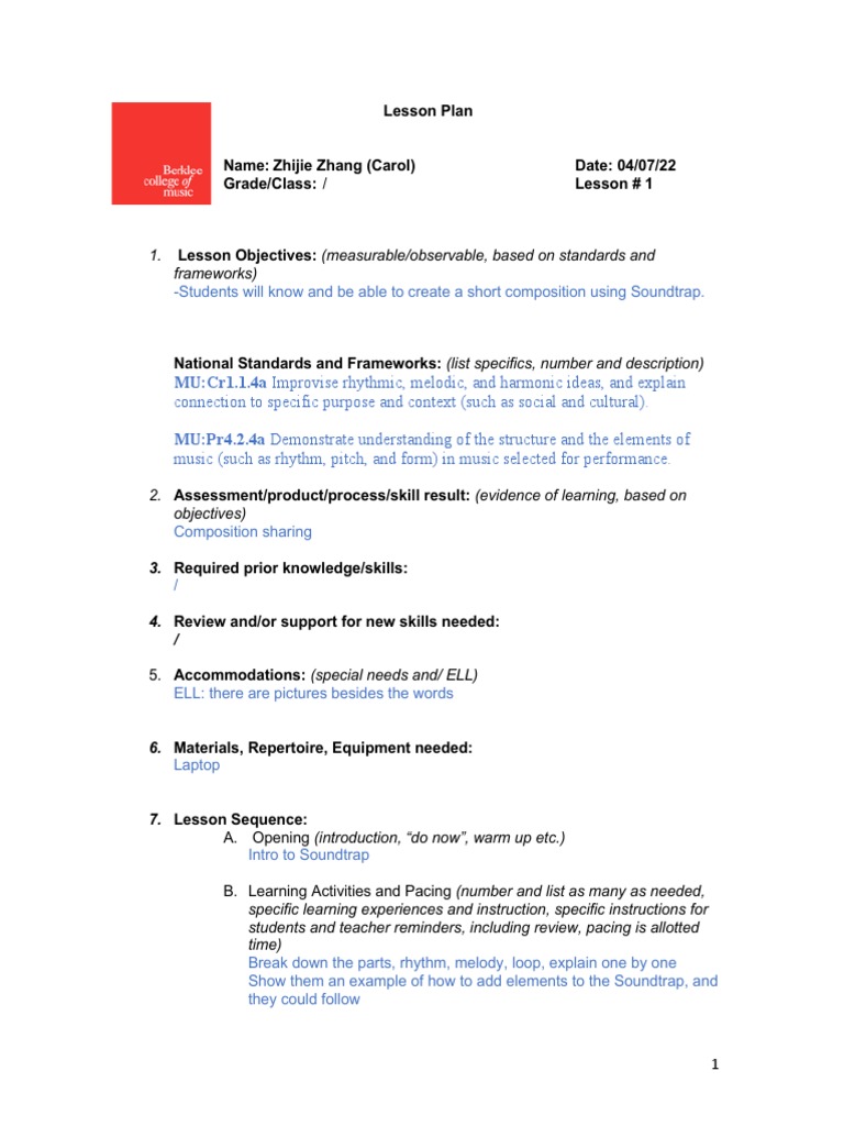 Screencastify Lesson Plan Carol | PDF