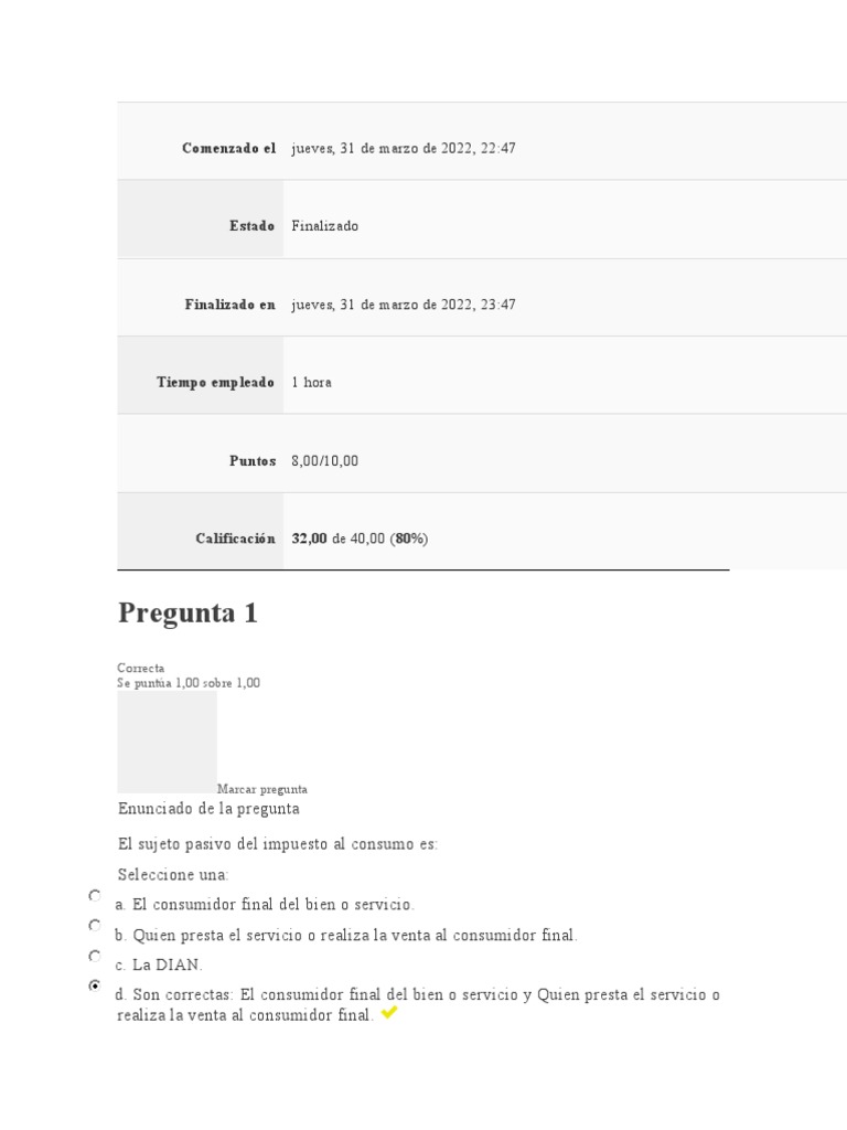 Examen Final | PDF | Impuesto sobre la renta | Impuestos