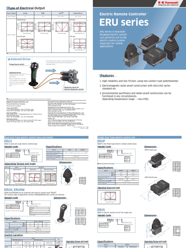 ERU Series: Electric Remote Controller | PDF | Switch | Vacuum Tube