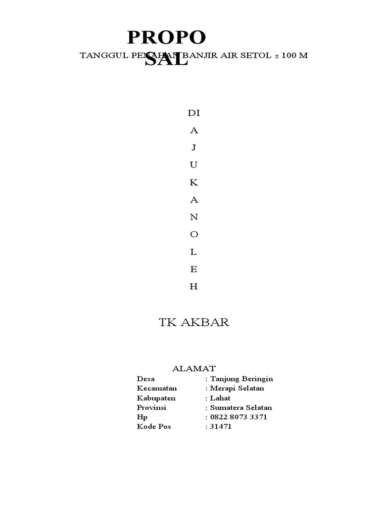 PROPOSAL Banjir | PDF