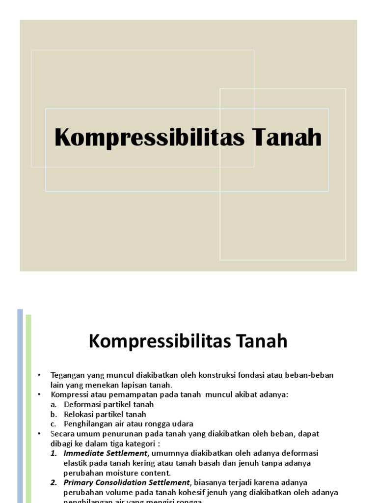 Modul-6 Kompresibilitas Tanah | PDF