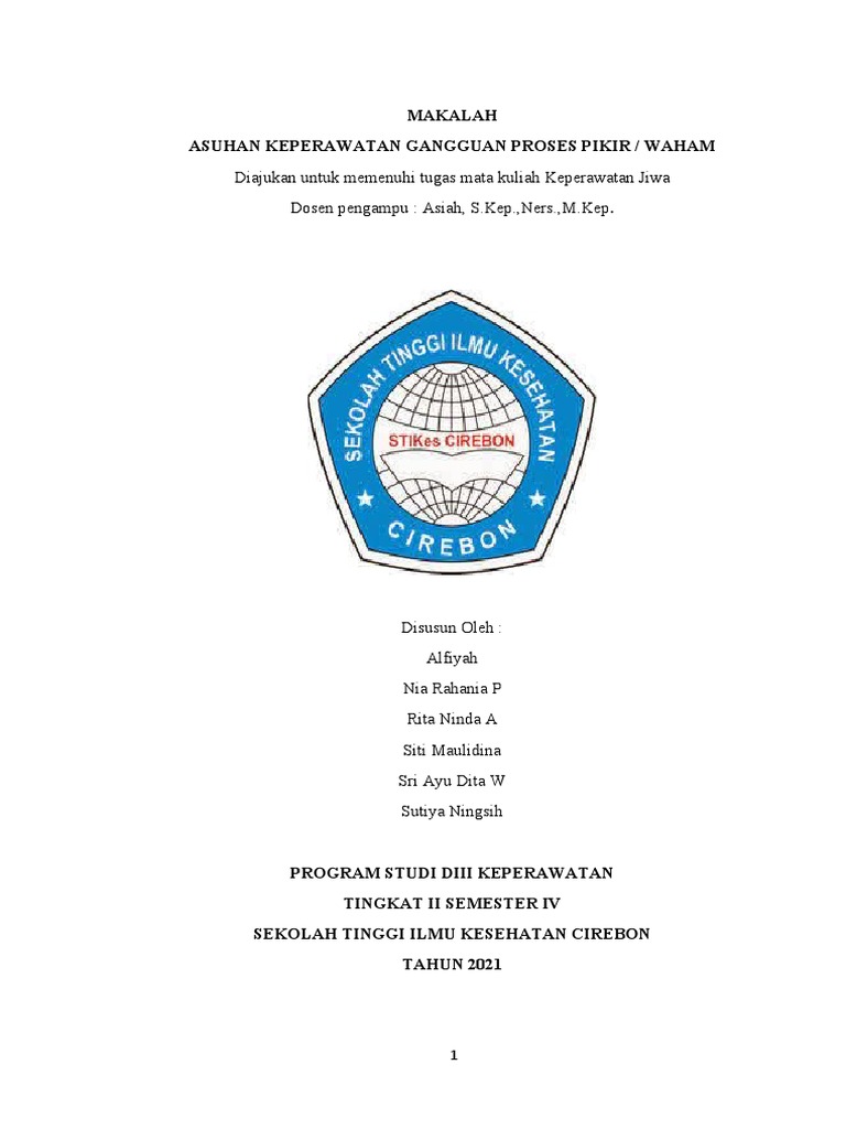 Makalah Askep Jiwa Waham | PDF