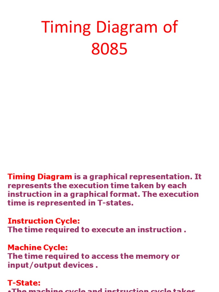 8085 Microprocessor Timing Diagrams With Examples | PDF