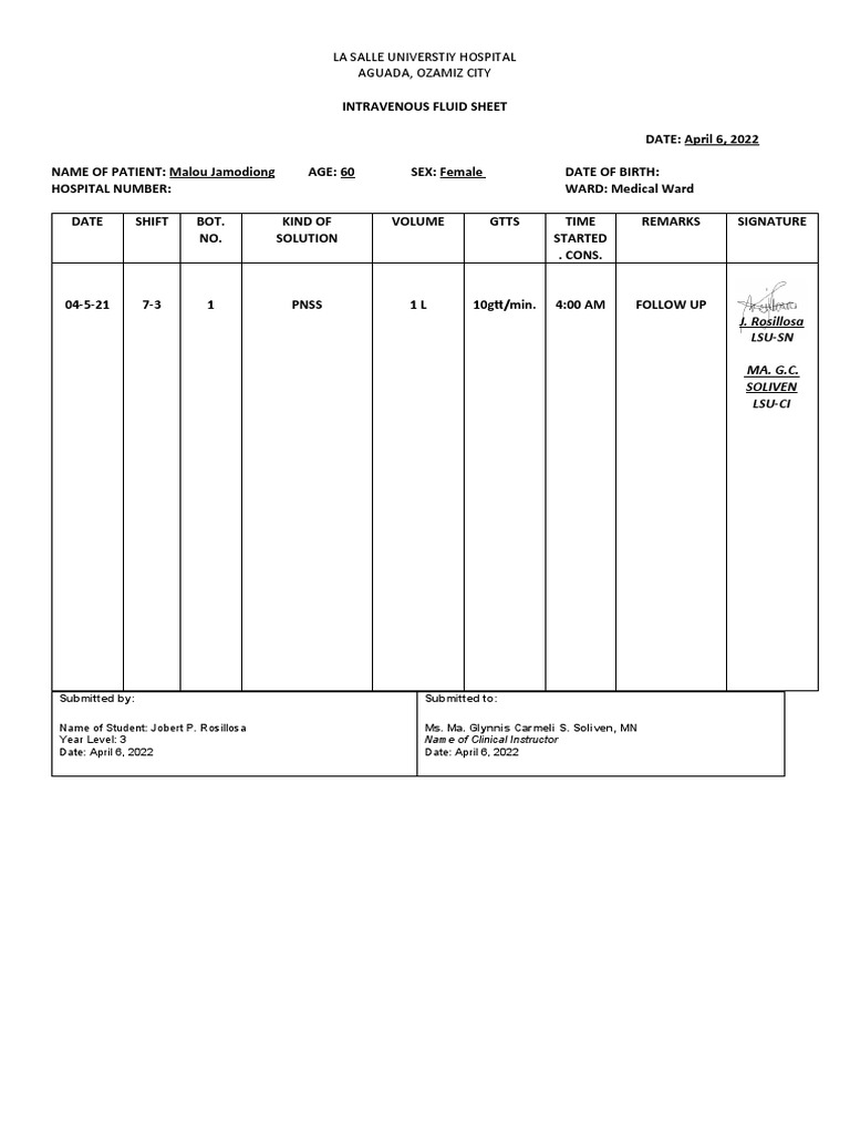 IVF-SHEET ROSILLOSA Medical | PDF