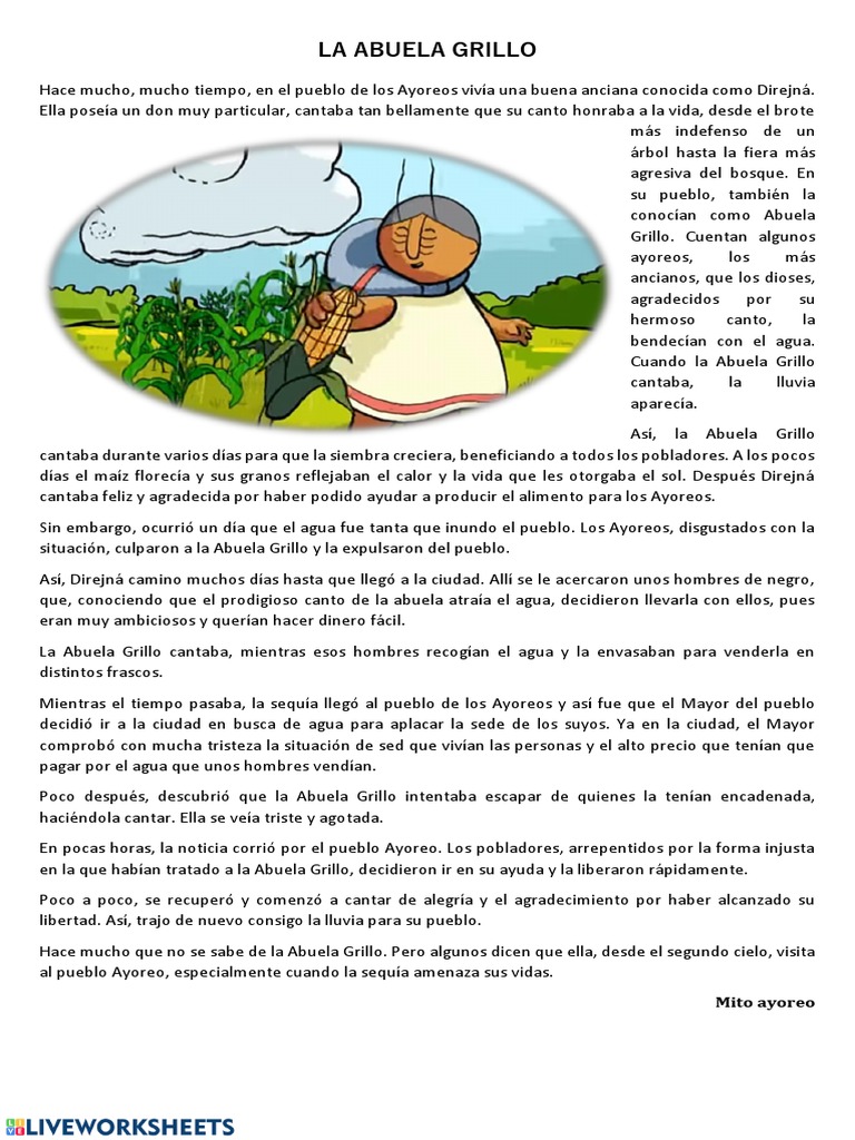 La leyenda de la Abuela Grillo | PDF