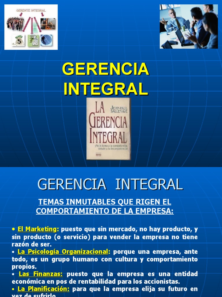 Gerencia Integral | Descargar gratis PDF | Liderazgo | Marketing