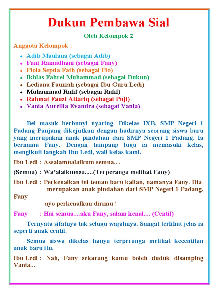 Dukun dan Anak Centil Fany | PDF