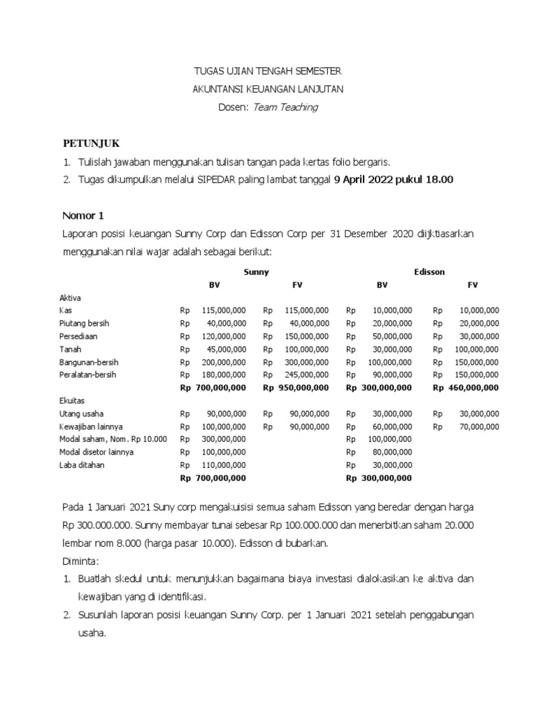 Tugas Uts Akl 2 | PDF | Pengelolaan Keuangan & Uang
