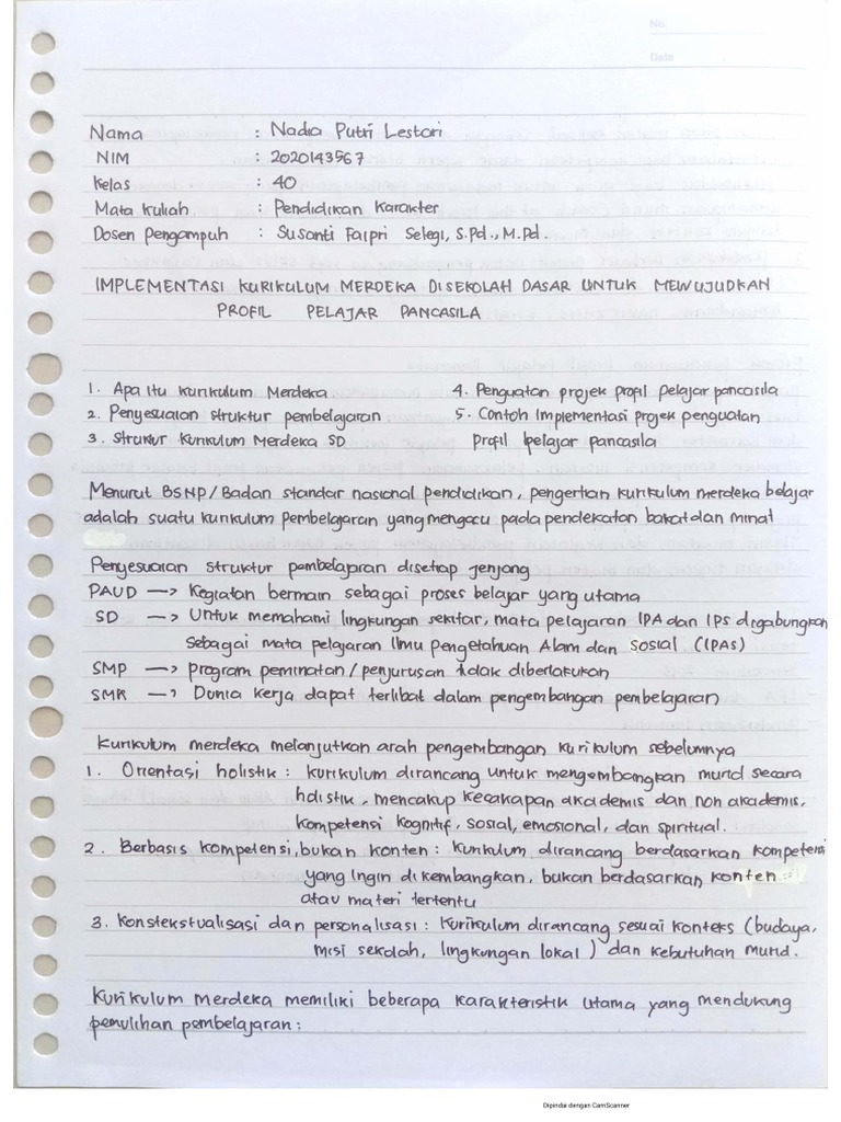 Nadia Putri Lestari - 2020143567 | PDF