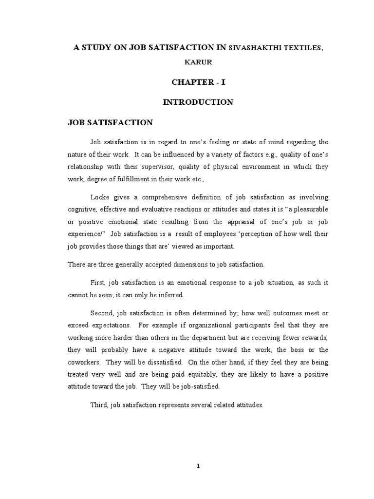 Job Satisfaction | PDF