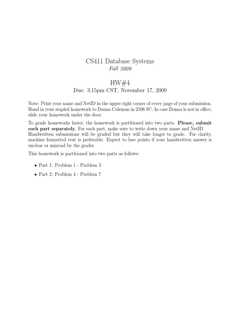 Cs411fa09 Hw4 Sol | PDF | Dynamic Programming | Computer Programming