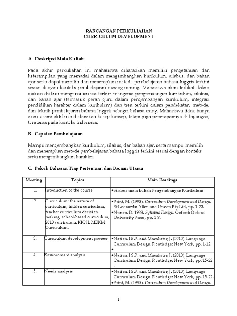 RPS Curriculum Development | PDF