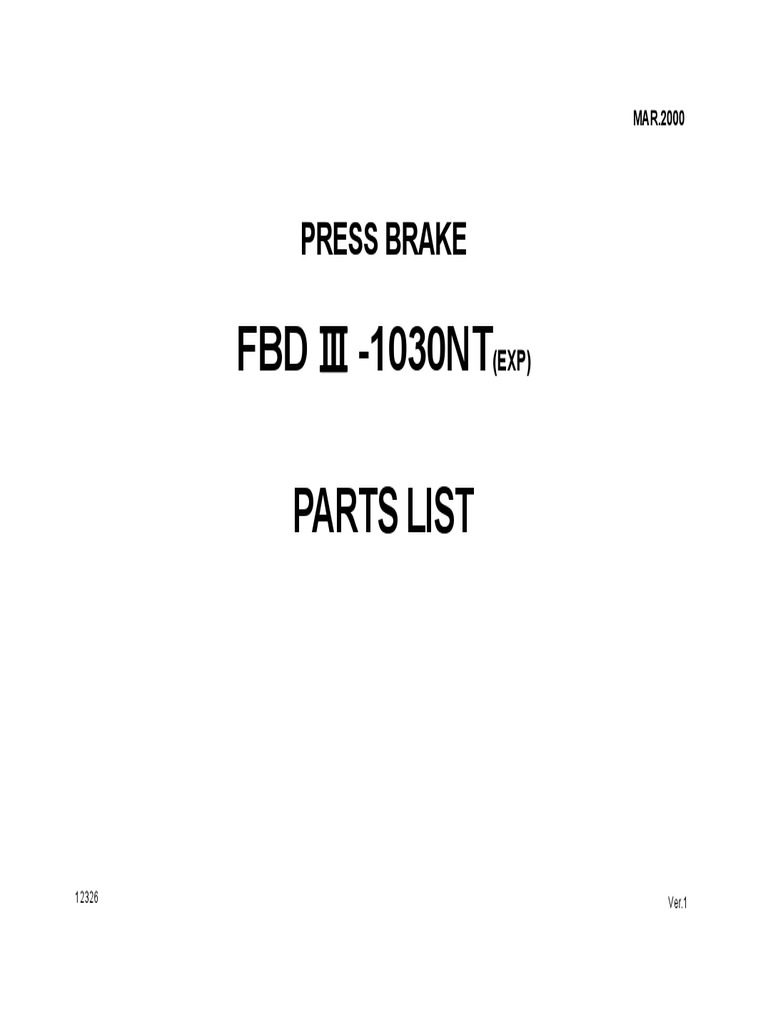 14125-12326 FBD (3) - 1030NT (EXP) Parts List (Mar-2000) | PDF ...