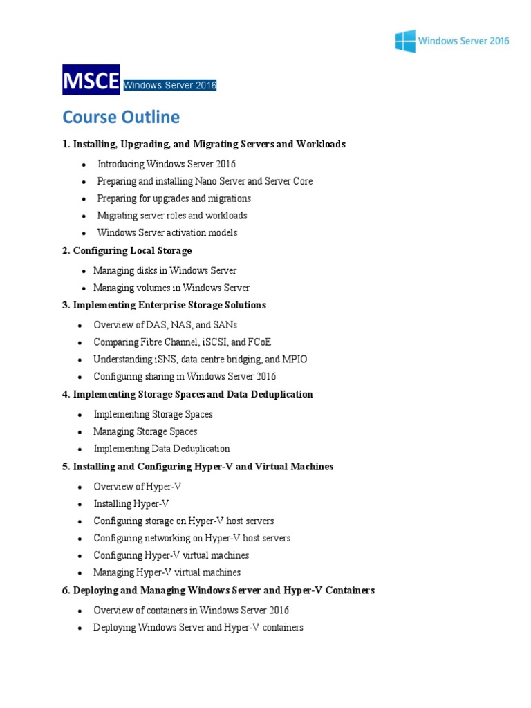 MCSE Server 2016 | PDF
