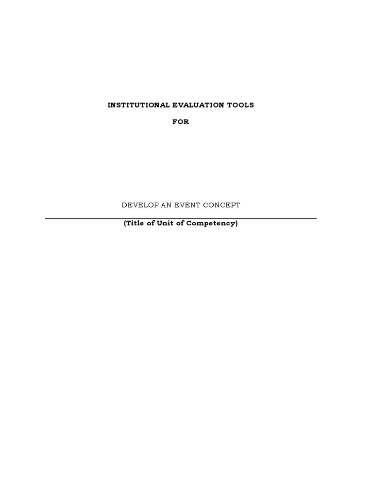 Event Concept Development Guide | PDF