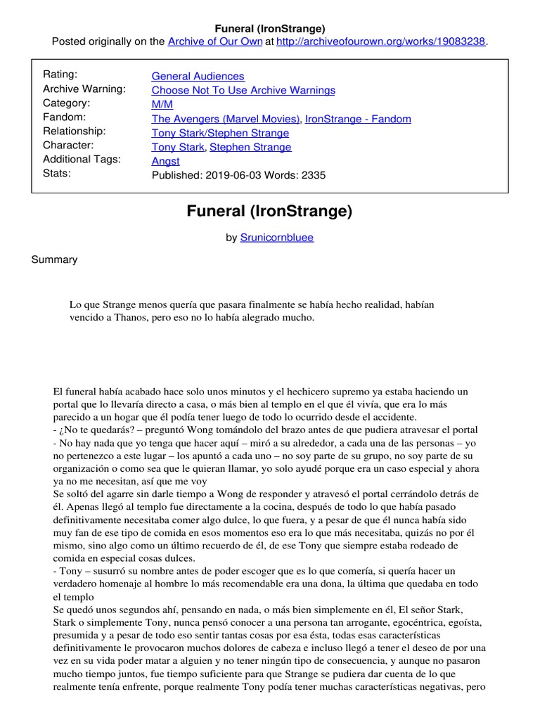 Funeral IronStrange | PDF