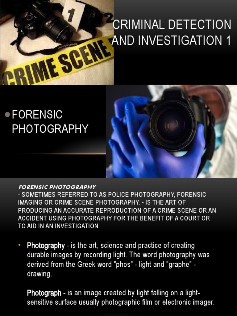 Forensic Photography in Criminal Investigation | PDF | Camera | Shutter ...