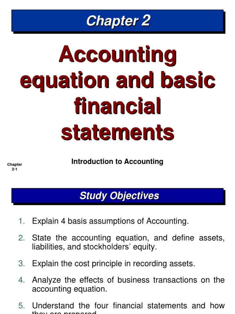 Accounting Equation and Basic Financial Statements | PDF | Equity ...