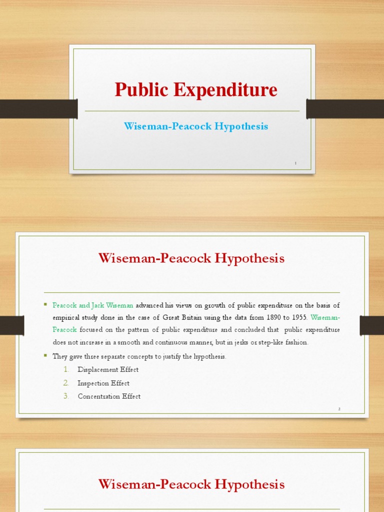 Wiseman-Peacock Hypothesis - Public Expenditure-1 | PDF | Taxes ...