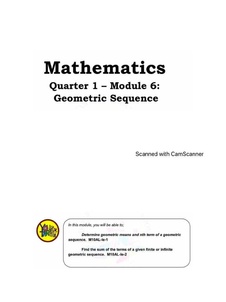 Module 6 Geometric Mean NTH Term and Sum of Geometric Sequence | PDF