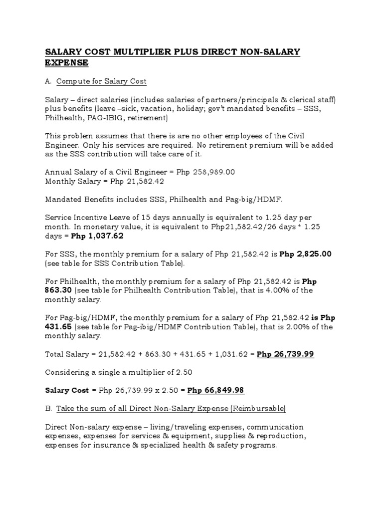 Salary Cost Multiplier | PDF