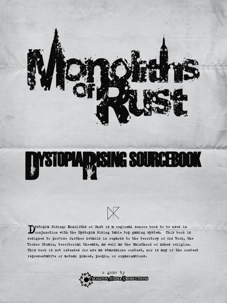 Monoliths of Rust - Dystopia Rising | Download Free PDF | Armour