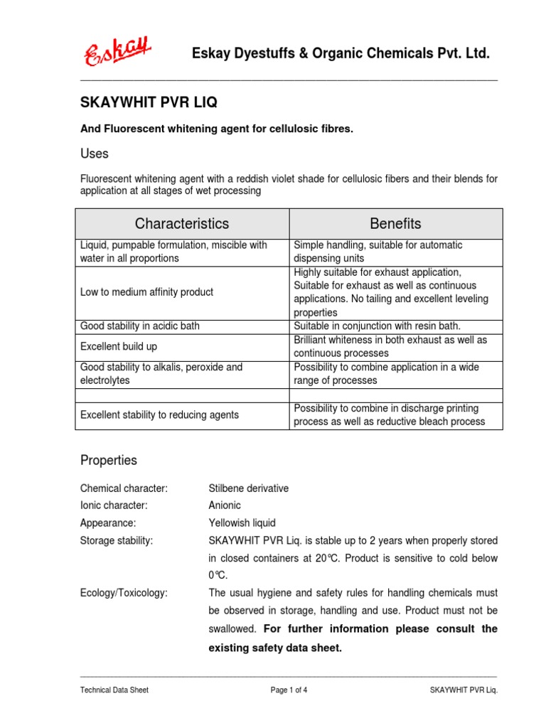 Skaywhit PVR Liq | PDF